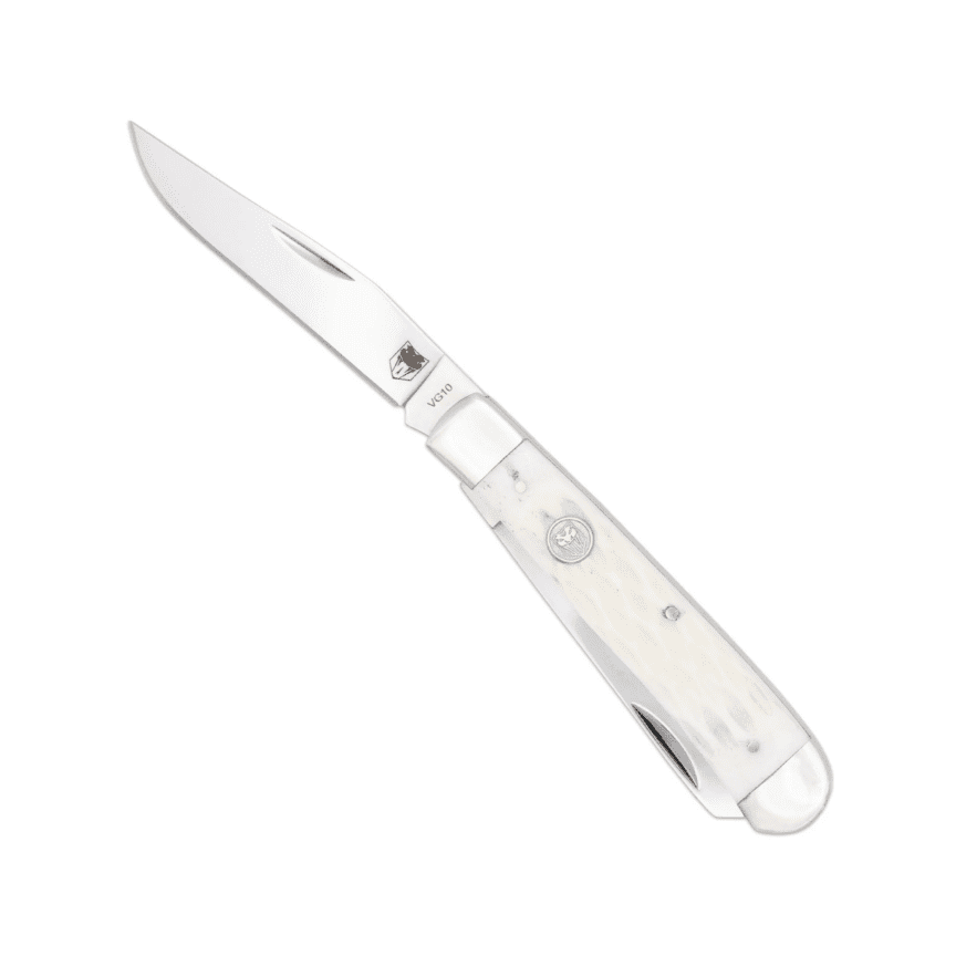 Traditional Two Blade Trapper Bone Handle | CobraTec Knives